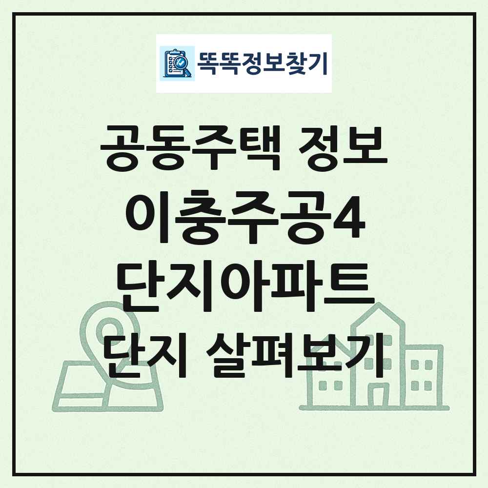 이충주공4단지아파트 최신 공동주택 정보 똑똑정보찾기